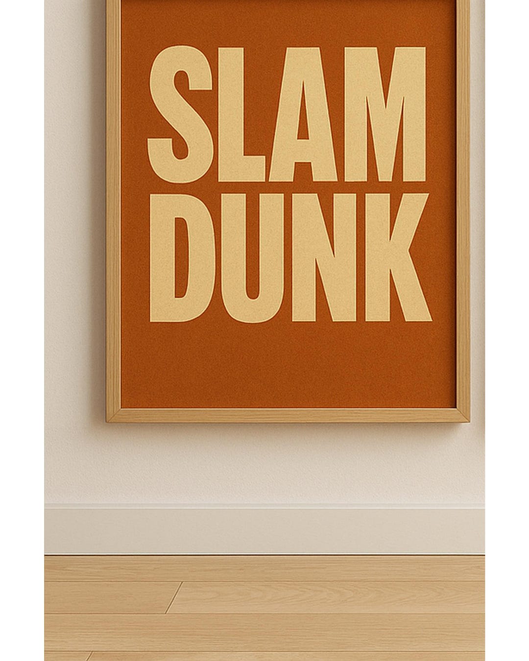 Slam Dunk Retro Typography Poster | Basketball Quote Wall Art ...