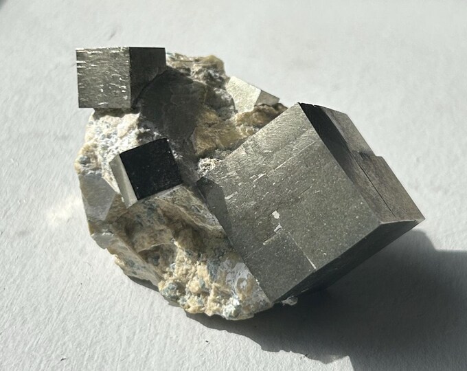 Cubic Pyrite in Matrix - Etsy
