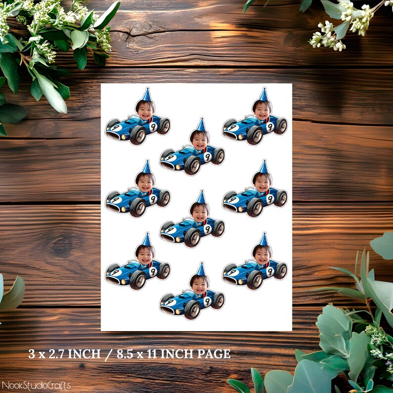 Race Car Rally Cupcake Toppers | Personalized Party Decor | Custom Cake ...