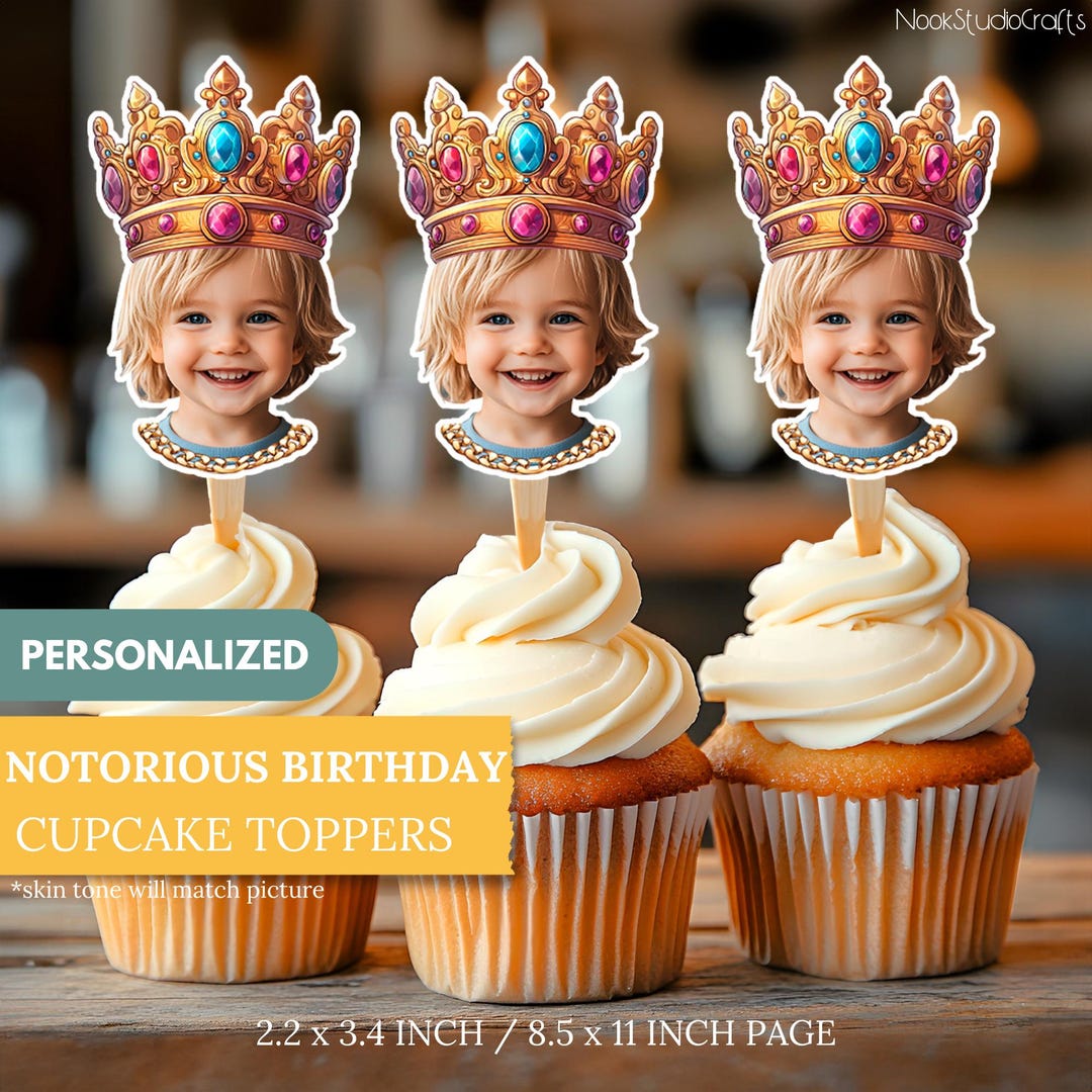 Notorious Birthday Cupcake Toppers | Personalized Party Decor | Custom ...