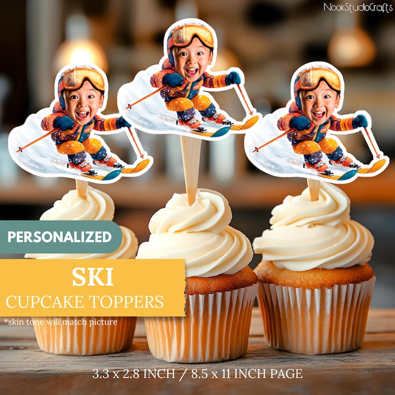 Ski Cake Topper - Etsy