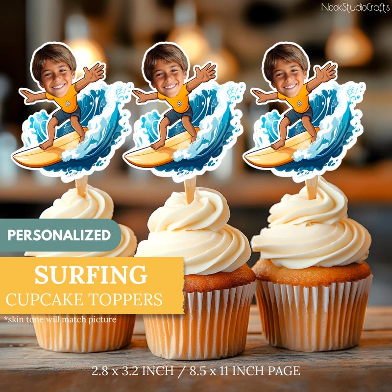 Surfing Cake Topper - Etsy