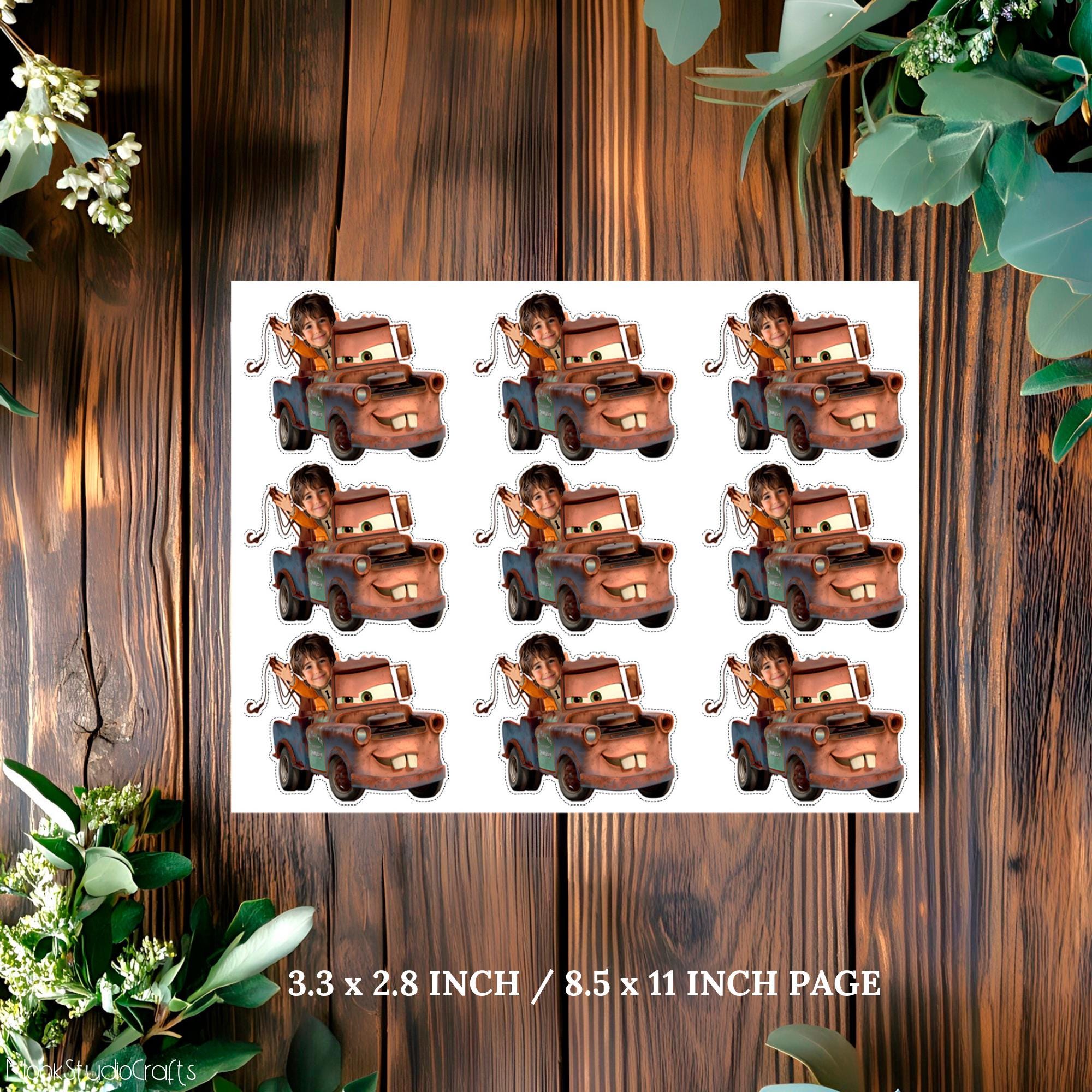 Mater Face Cupcake Toppers | Personalized Party Decor | Custom Cake ...