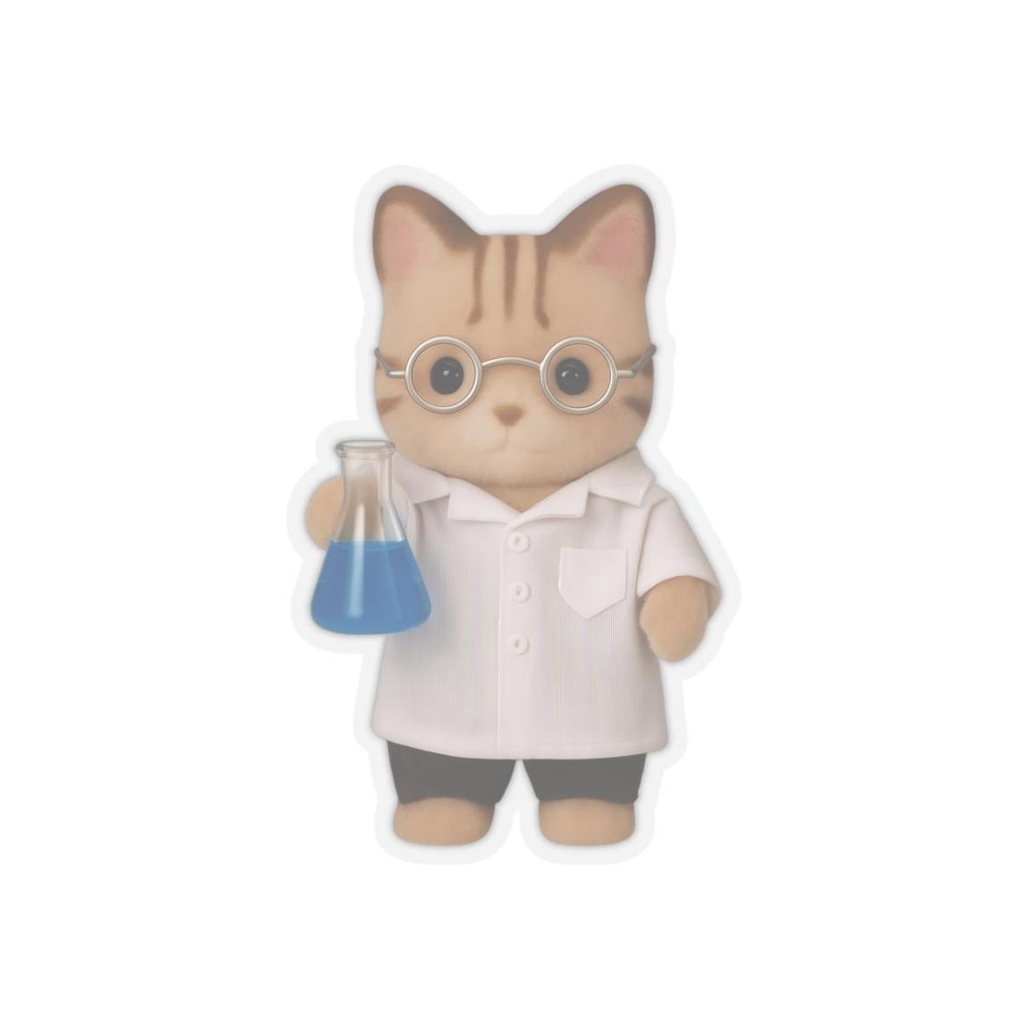 Cute Cat Scientist Critter Science Sticker, Fun Laptop Decals, Cat ...