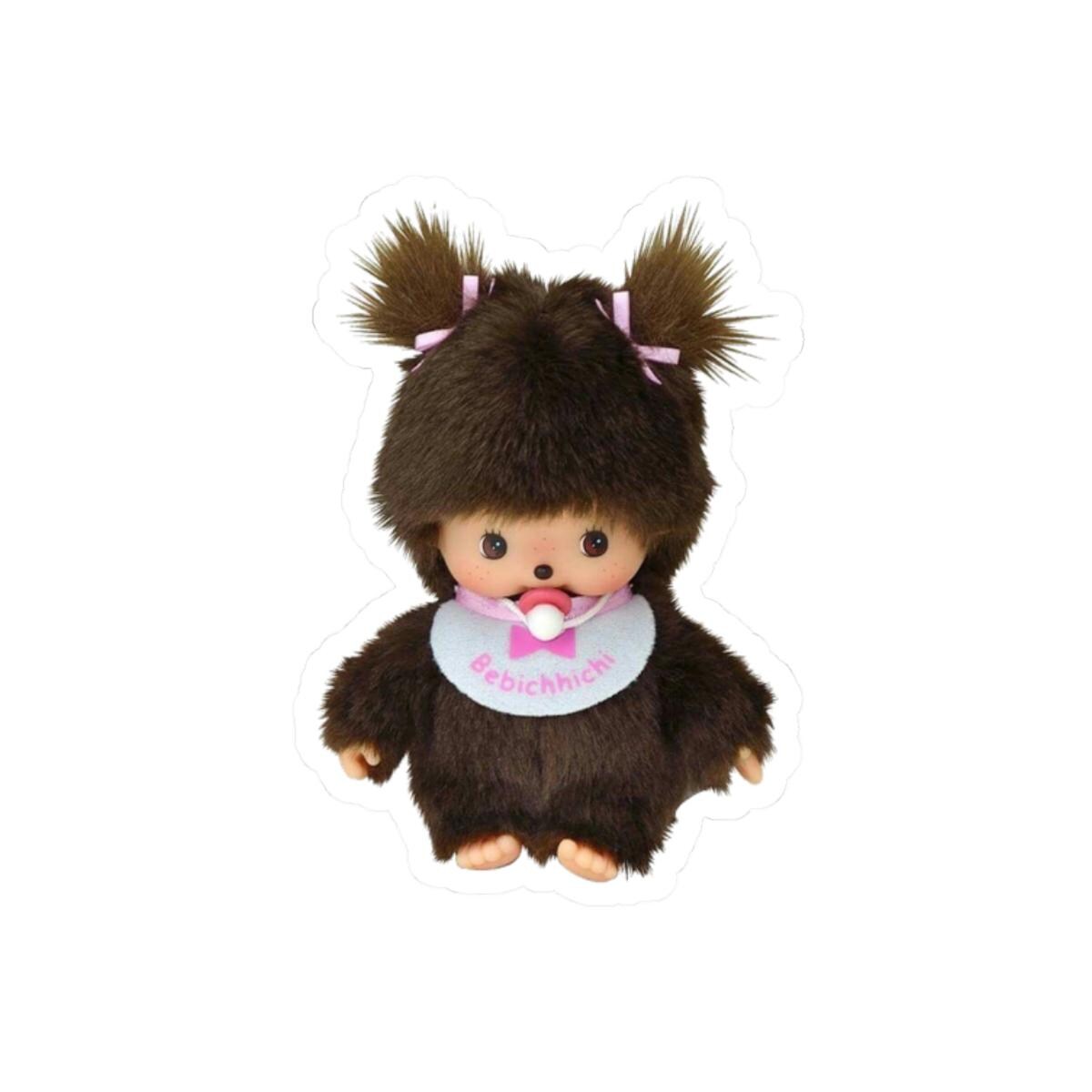 Brown Baby Monchichi Trinket Plush Figure Sticker - Etsy