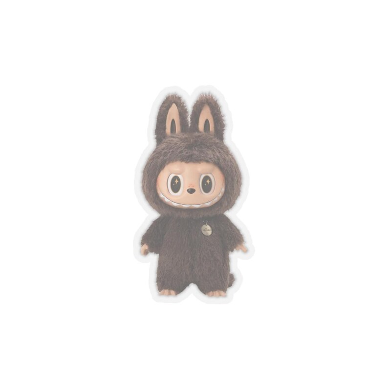 Brown Labubu Pop Mart Plush Doll Sticker - Etsy