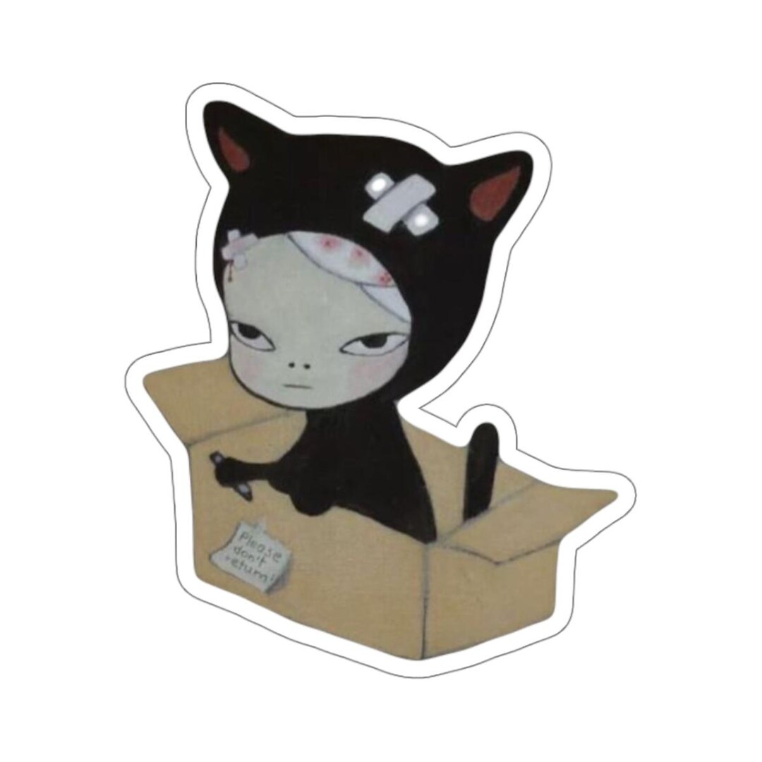 Yoshitomo Nara Kitty Cat Sticker - Etsy