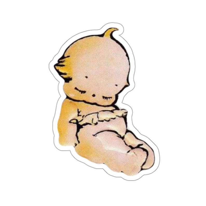 Sleeping Kewpie Baby Sticker - Etsy