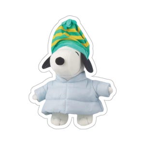 Winter Puffer Jacket Snoopy Sticker - Etsy