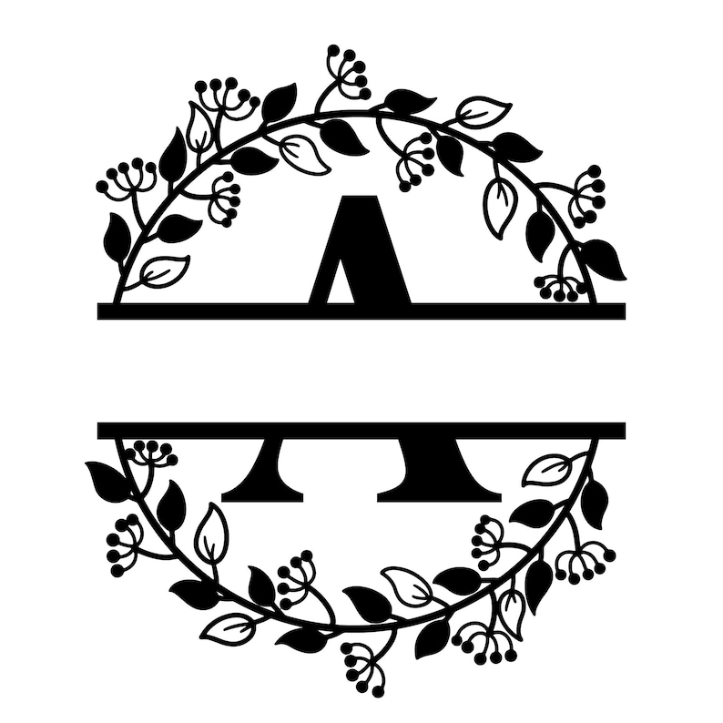 Floral Monograms - Alphabet A-Z - Etsy