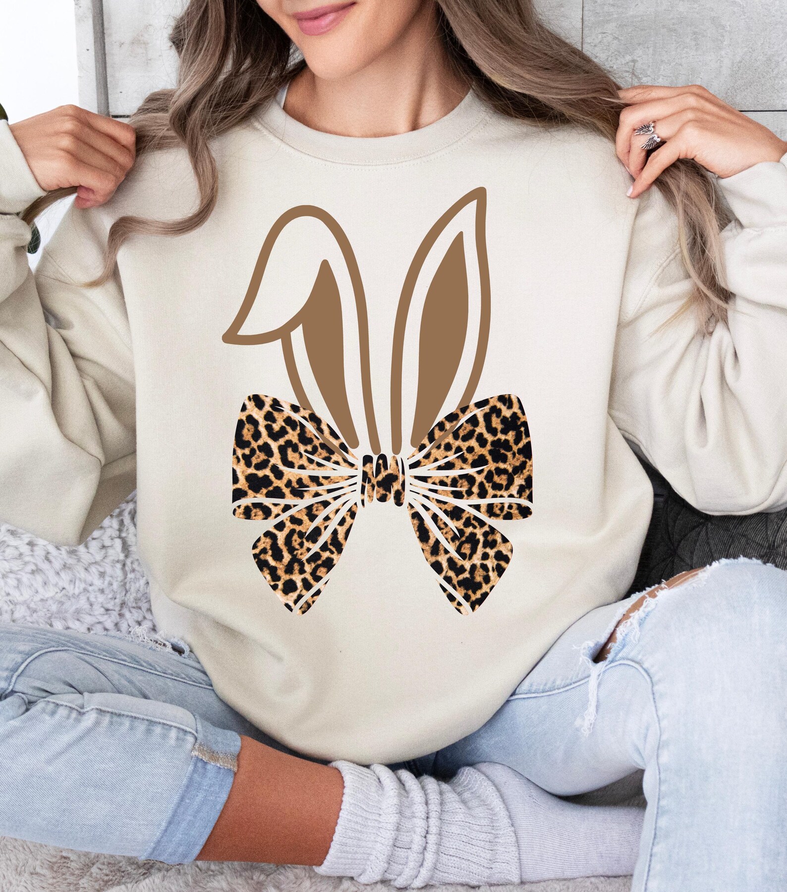 Leopard Print Easter Bunny Coquette PNG, Happy Easter Png, Easter ...