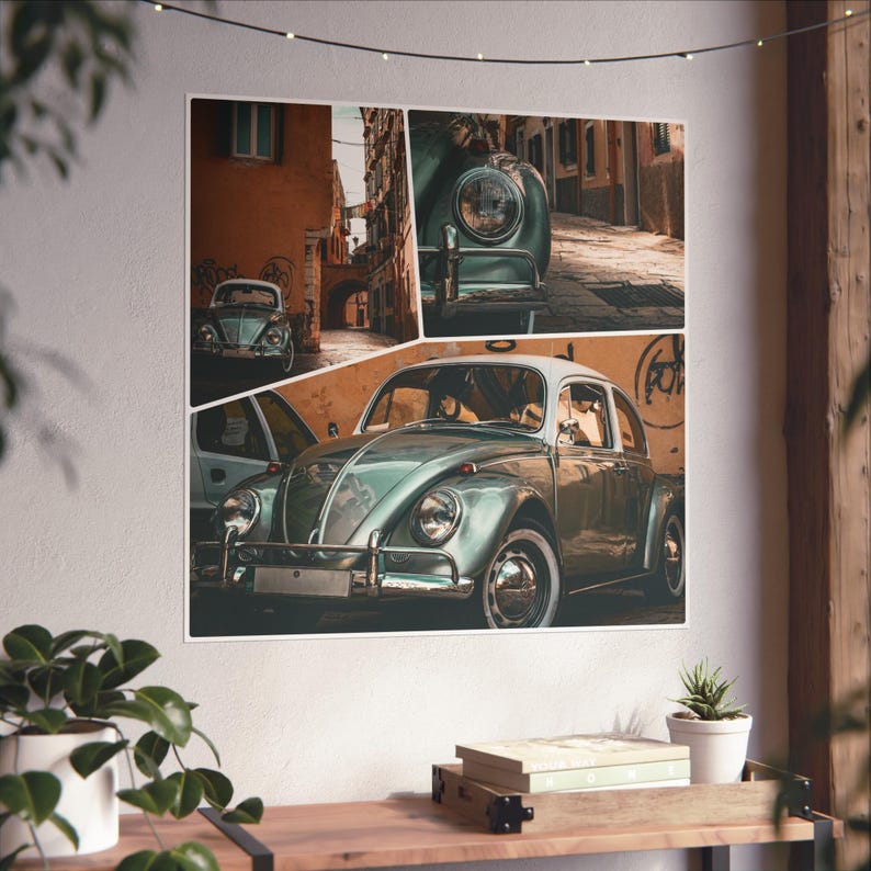 Vintage VW Beetle Poster Perfect for Car Enthusiasts & Retro Lovers - Etsy