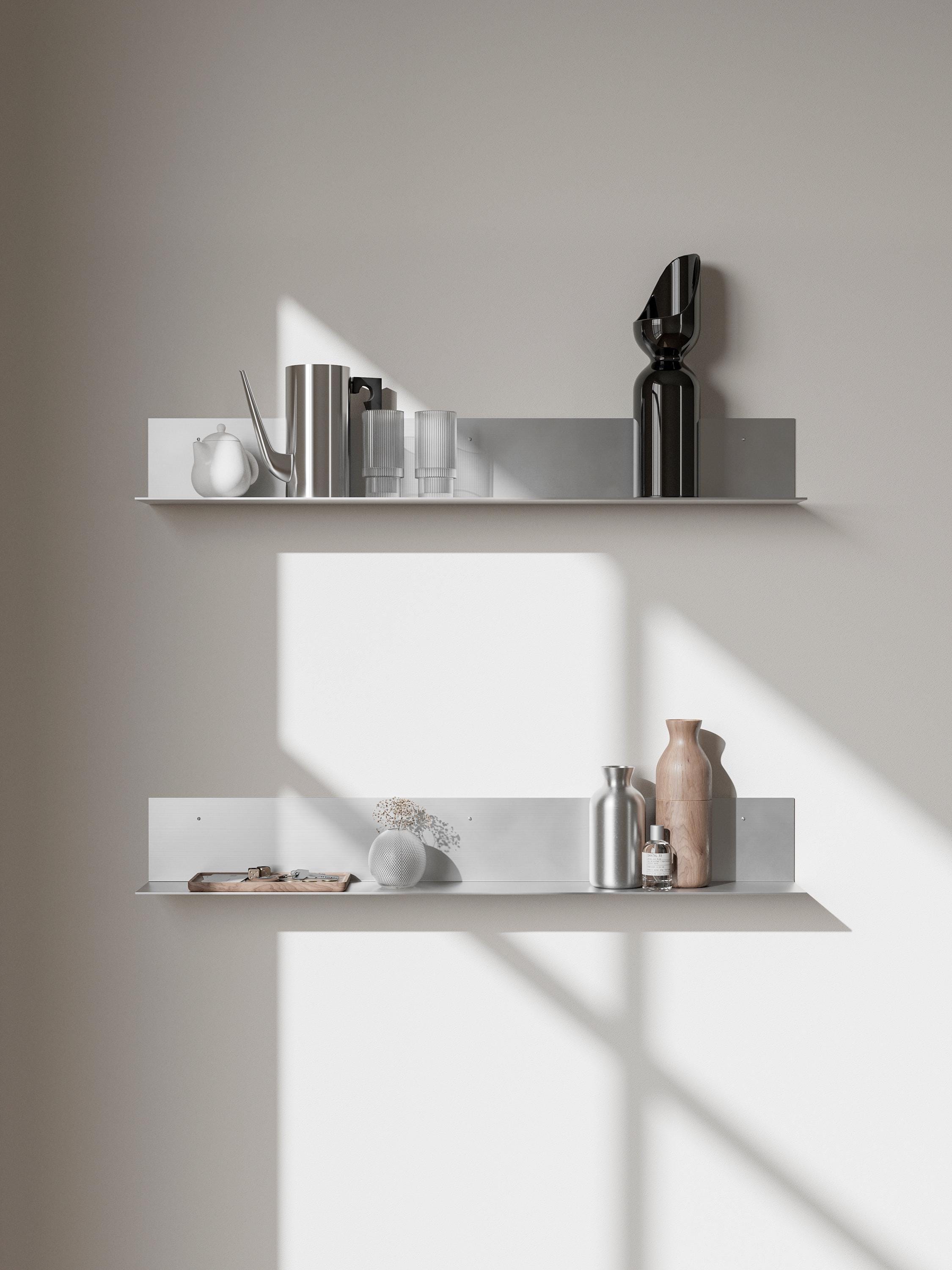 Wall Storage. Minimalist Metal Wall Shelf. Modern Industrial Floating ...
