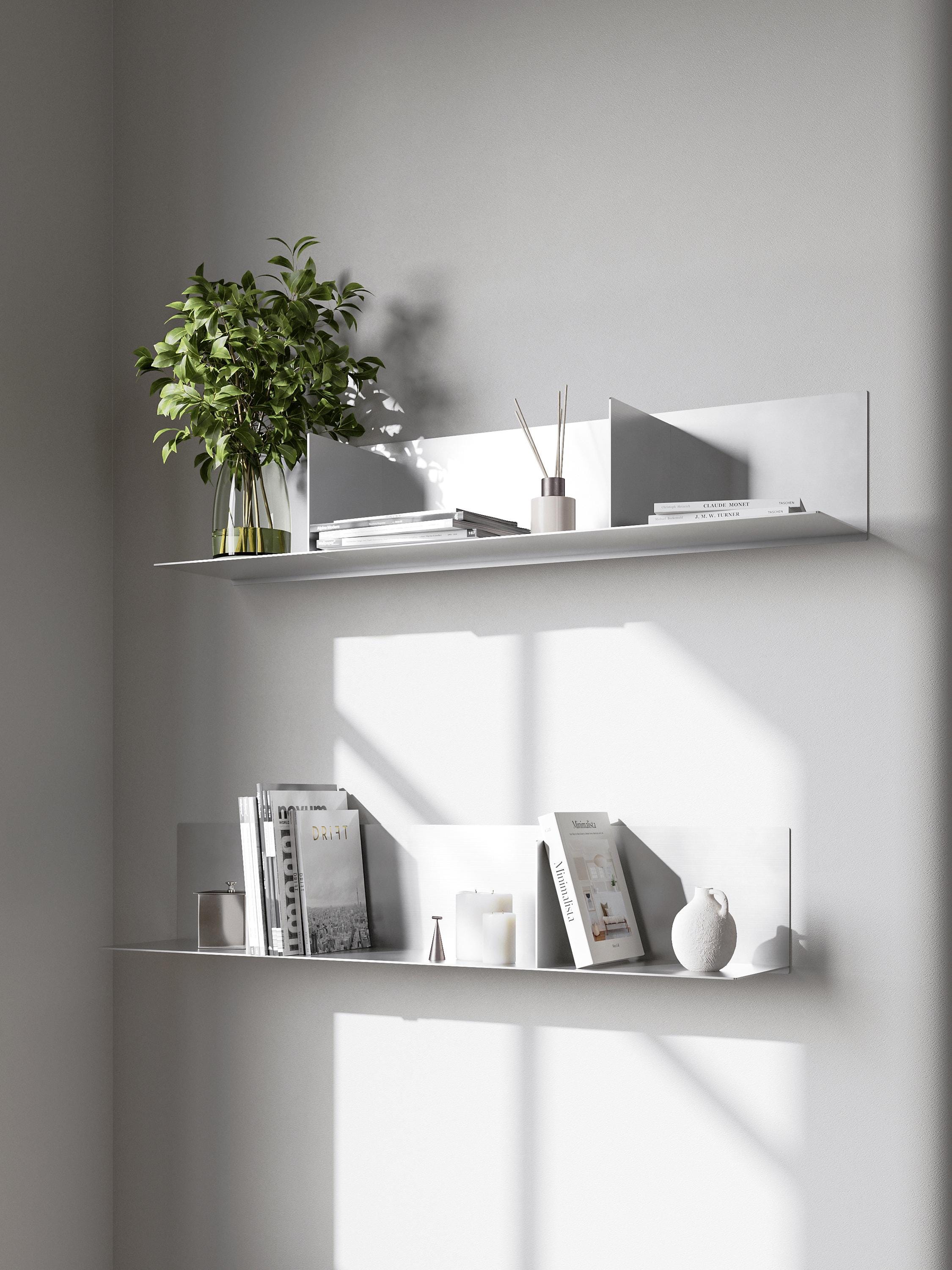 Minimalist Metal Wall Shelf. Modern Industrial Floating Shelf ...