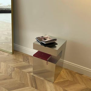 Metal Table, Aluminum Shelf, Cube Shelf, End Table, Bedside Table ...