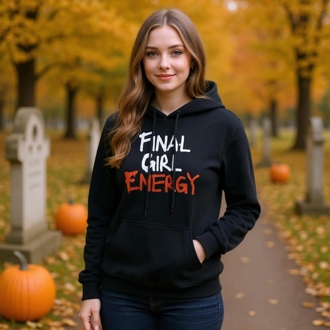 Final Girl Energy Hoodie | Halloween Horror Movie Sweatshirt | Cozy ...
