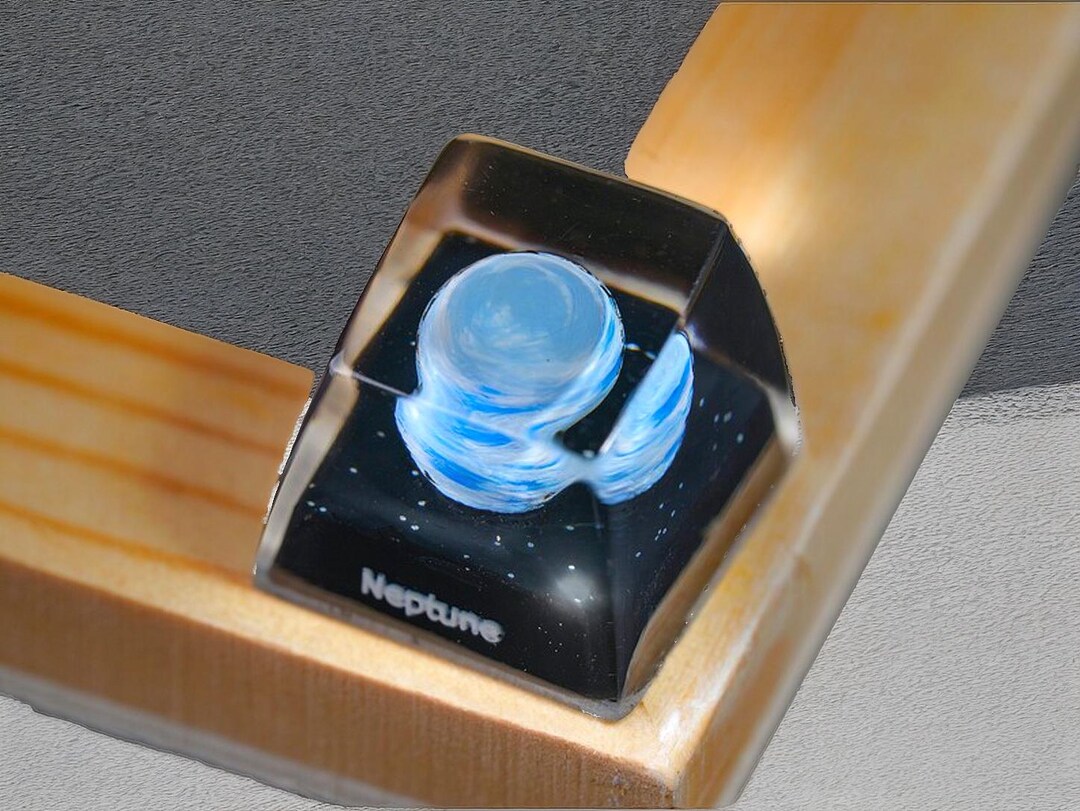 Neptune Planet Keycap – Galaxy Artisan Resin Keycap for Cherry MX ...