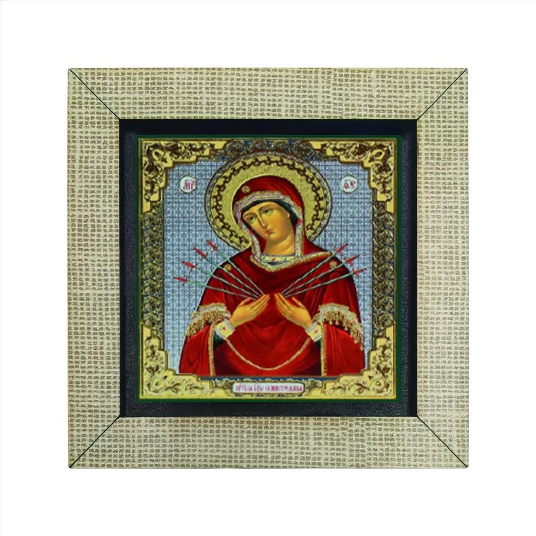 Magnet With Image of Virgin Mary Icon on MDF Wood - Etsy