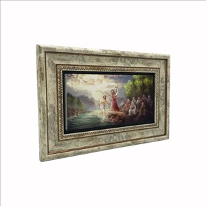 Framed Christian Wall Art, Jesus Christ Painting on Natural Lime Stone ...