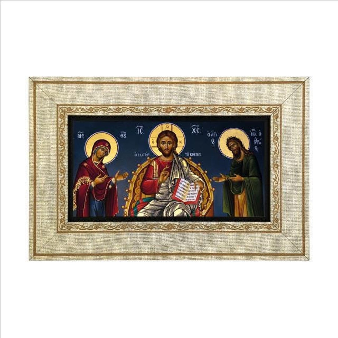 Framed Christian Wall Art, Orthodox Icon Painting Printed on MDF Wood ...