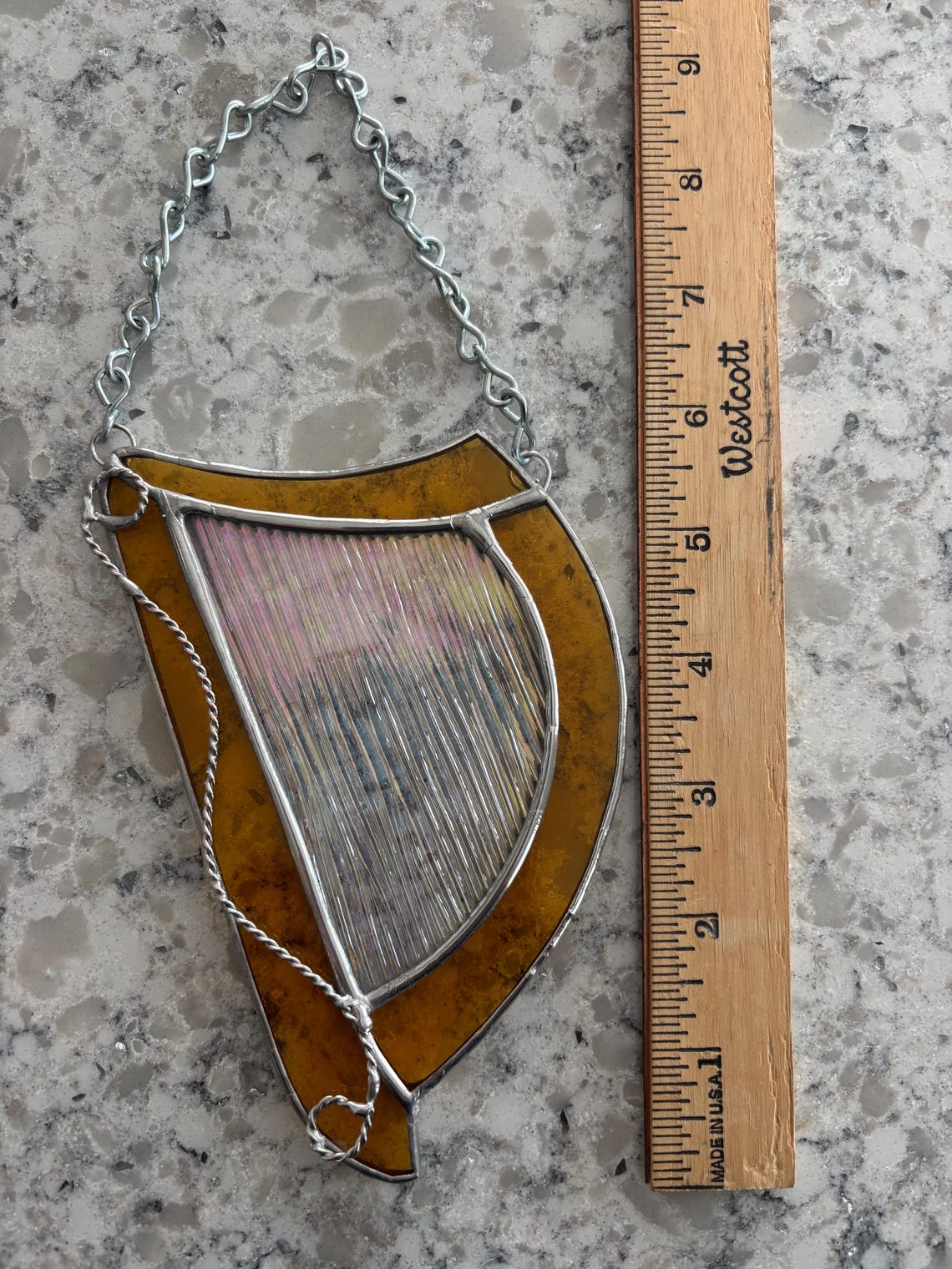 Irish Stained Glass Harp - Etsy