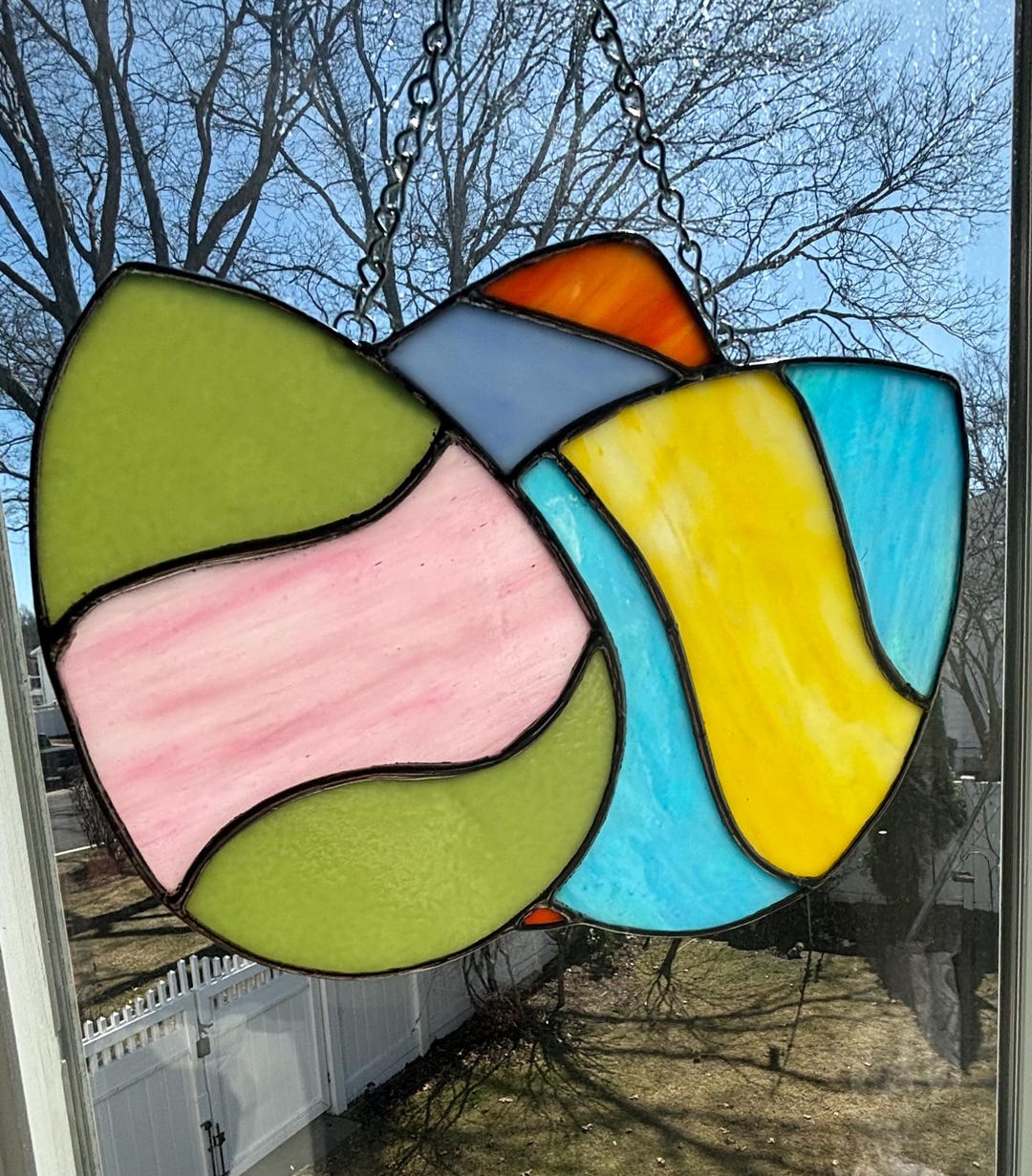 Easter Egg Stained Glass Suncatcher - Etsy