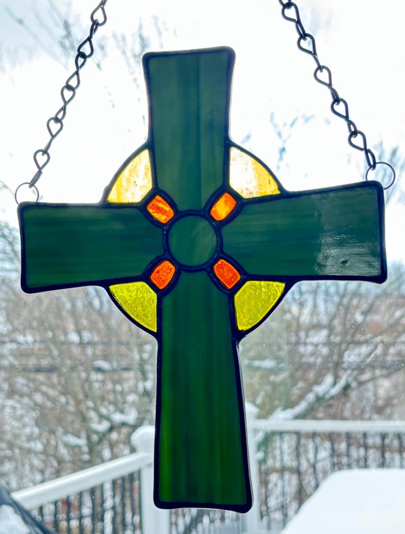 Stained Glass Celtic Cross - Etsy