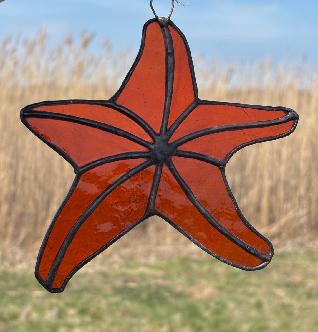 Stained Glass Starfish Suncatcher, Ocean Decor - Etsy
