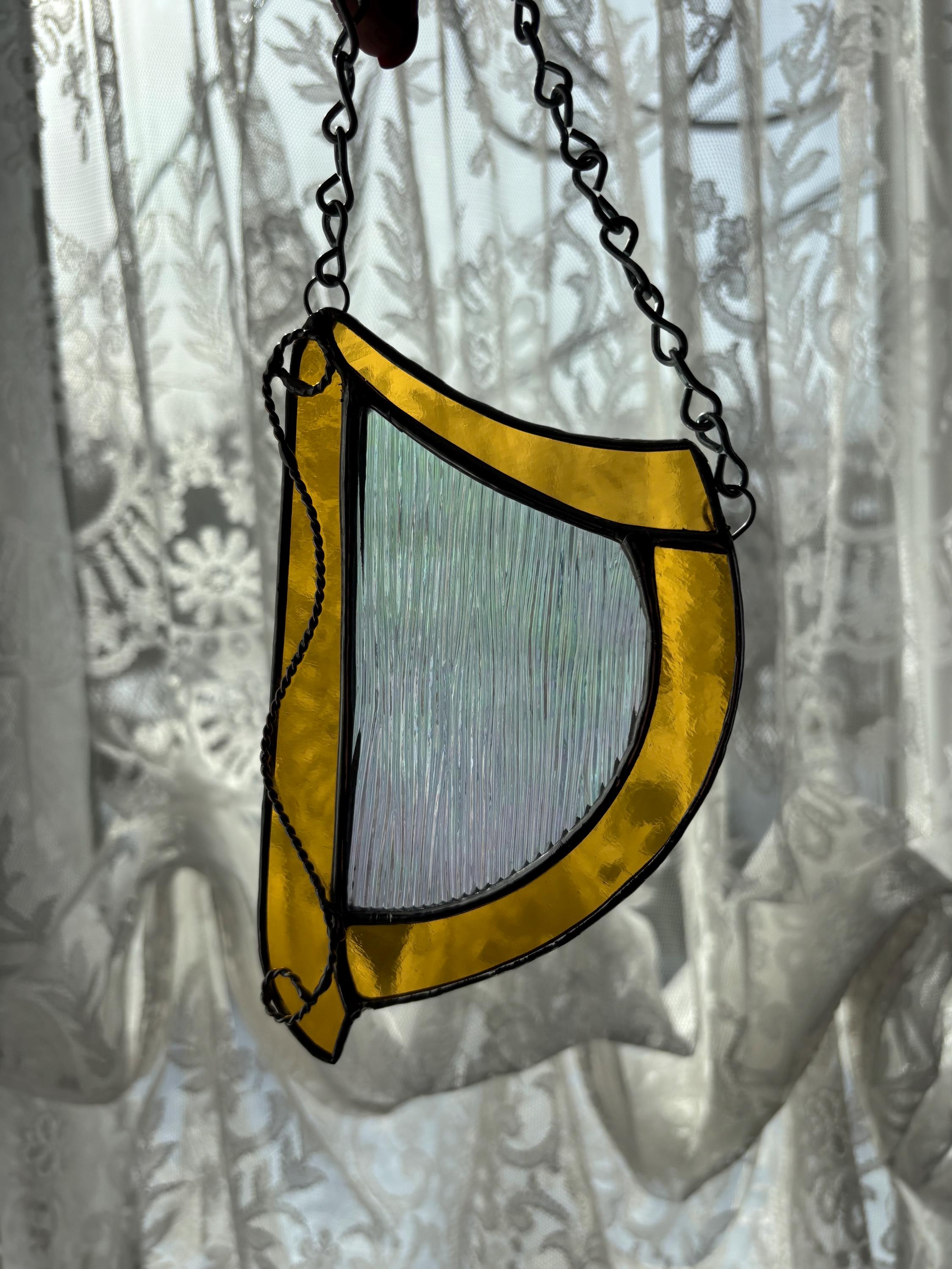 Irish Stained Glass Harp - Etsy