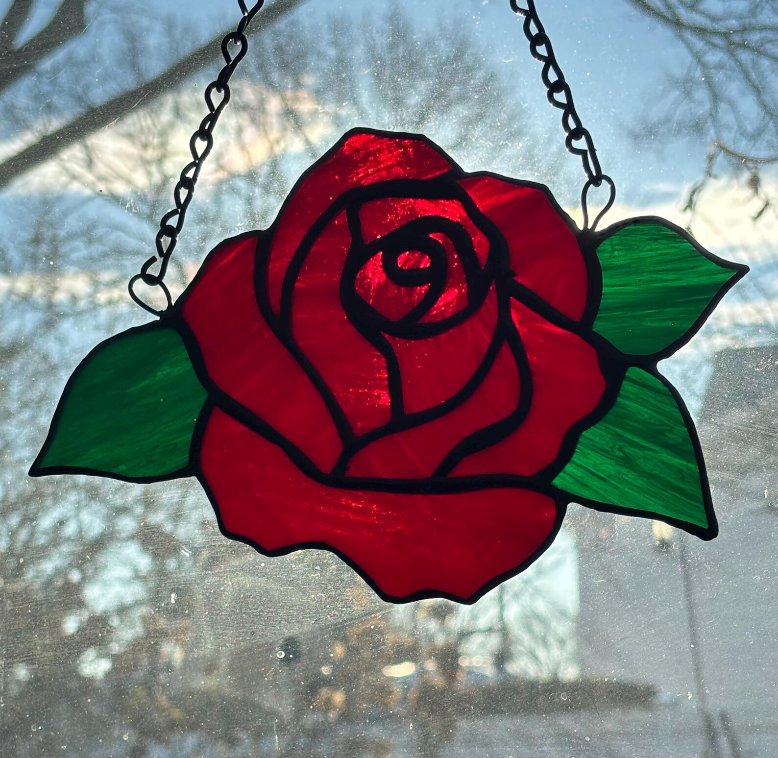 Beautiful Rose Suncatcher - Etsy