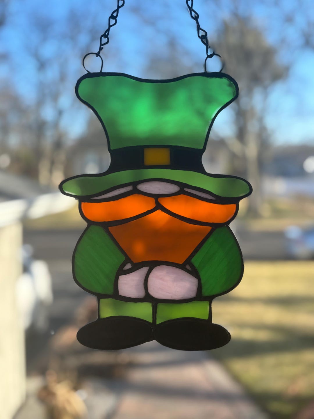 Stained Glass Leprechaun - Etsy