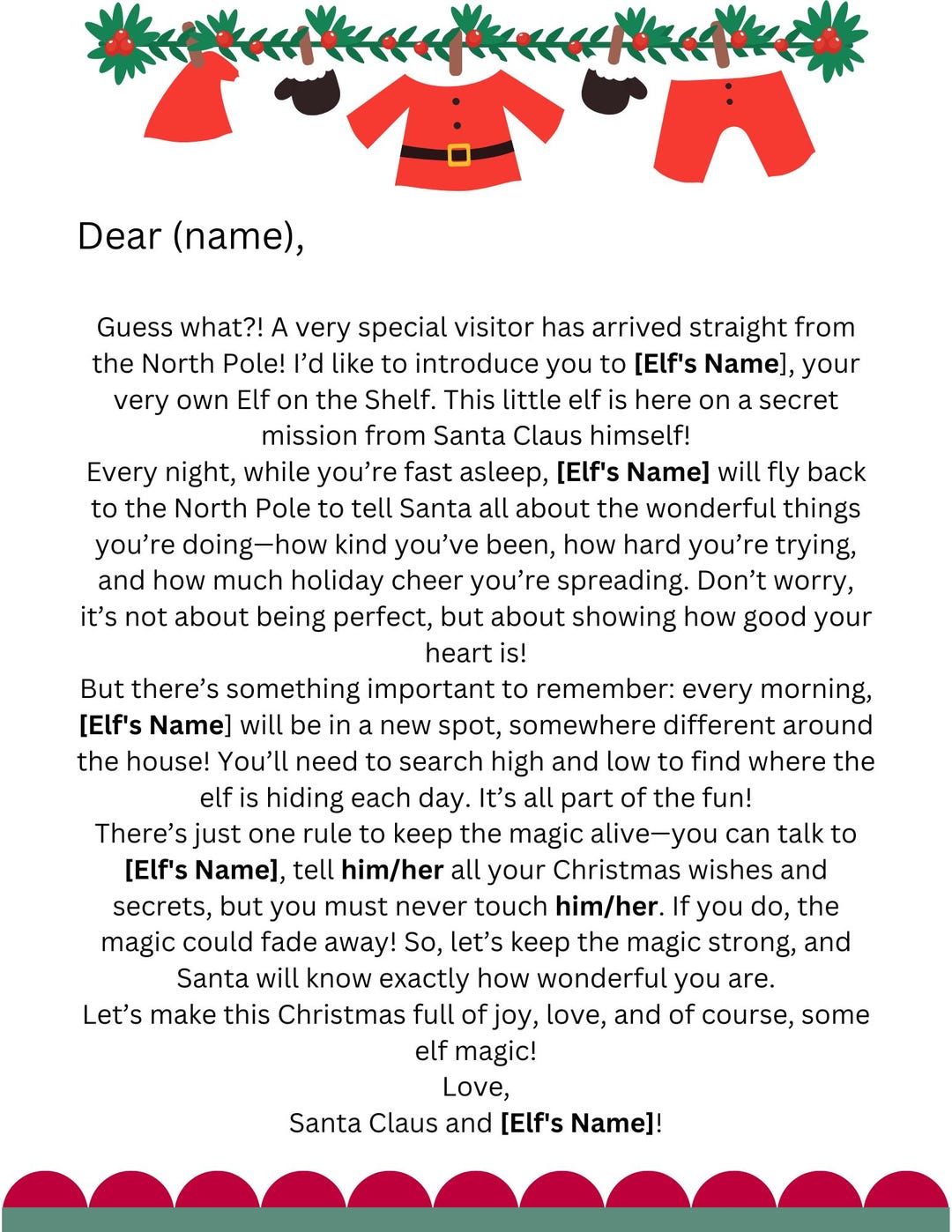 Editable Elf Letters Bundle Includes Introduction and Leaving Letters ...
