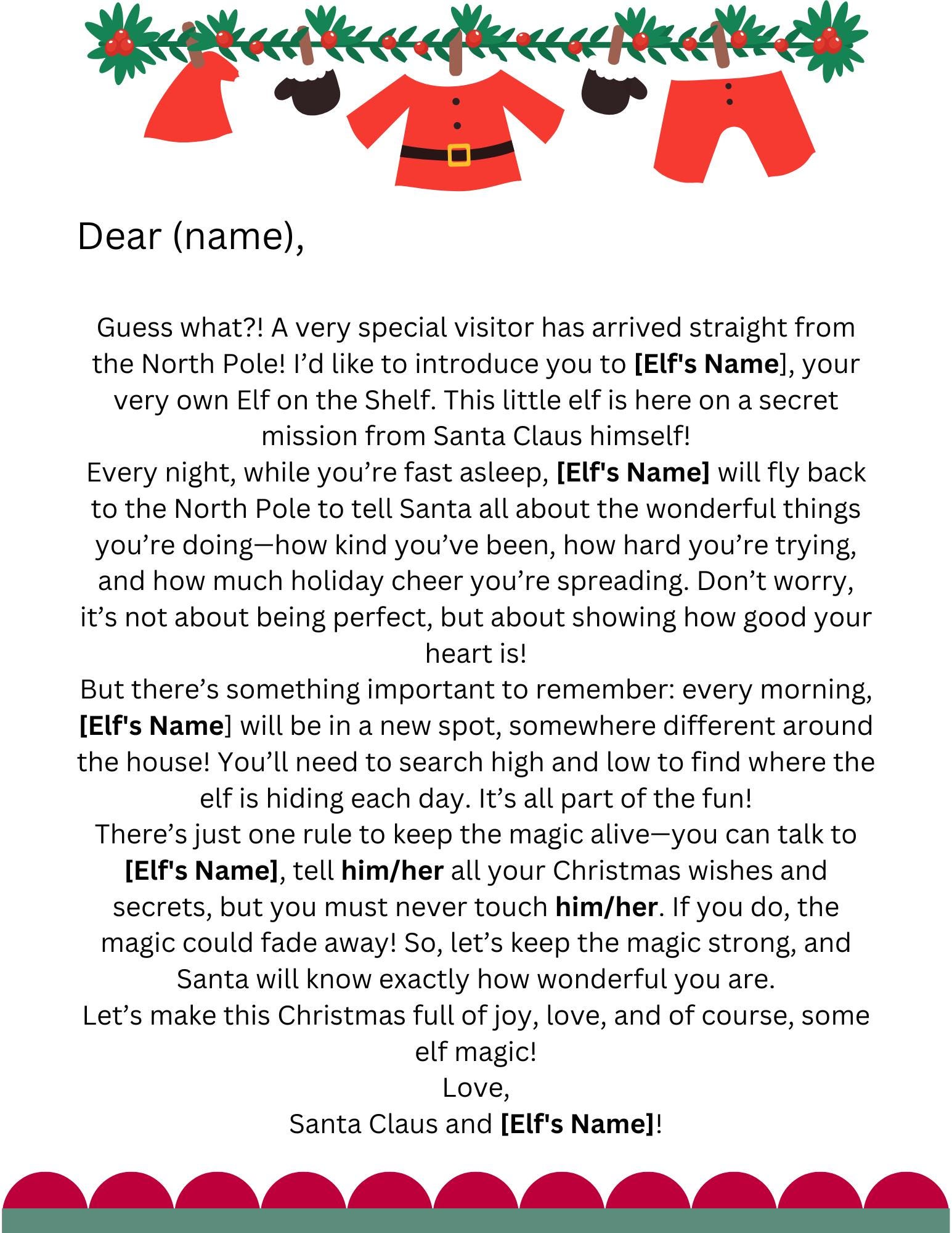 Editable Elf Letters Bundle Includes Introduction and Leaving Letters ...
