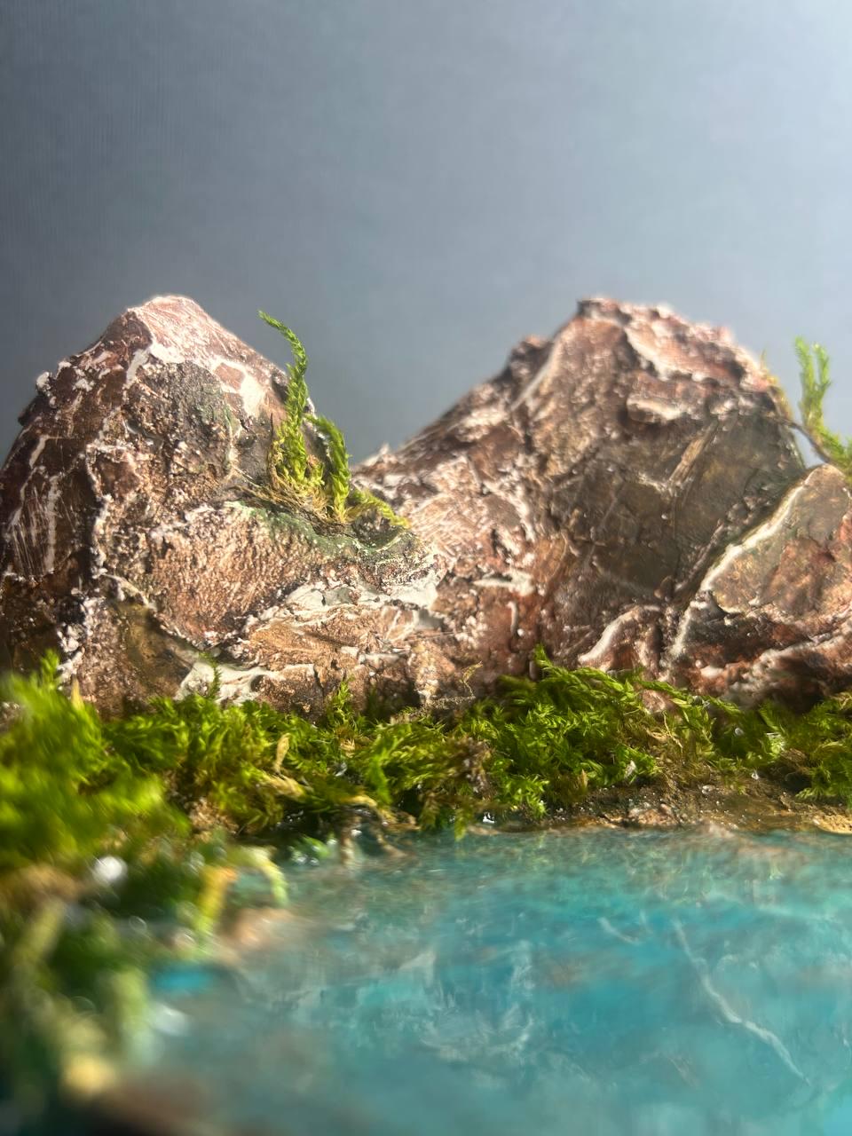 Mountain Diorama, Sea Landscape, Nature, Handmade Diorama, Ocean ...