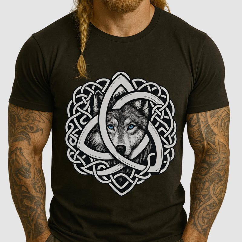 Knotwork Wolf - Etsy