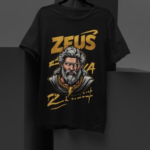 Zeus Greek Mythology Shirt – King of Olympus Lightning God Tee ...