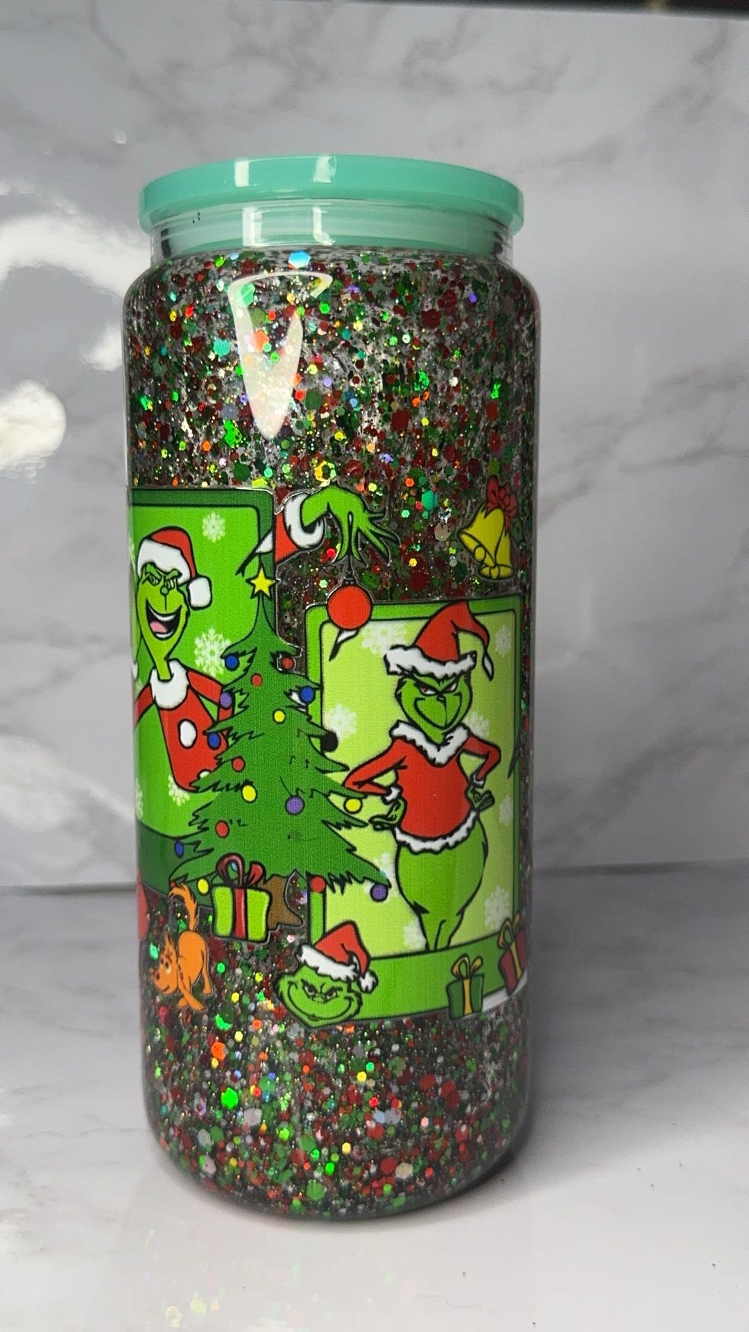 Grinch Snow Globe Tumbler - Etsy