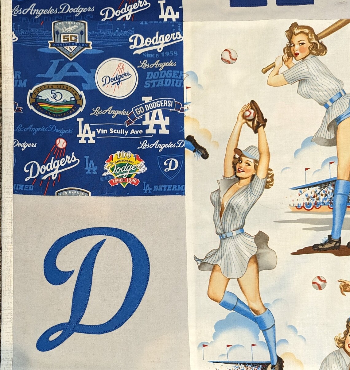 Dodgers Pin up Girls Blanket - Etsy