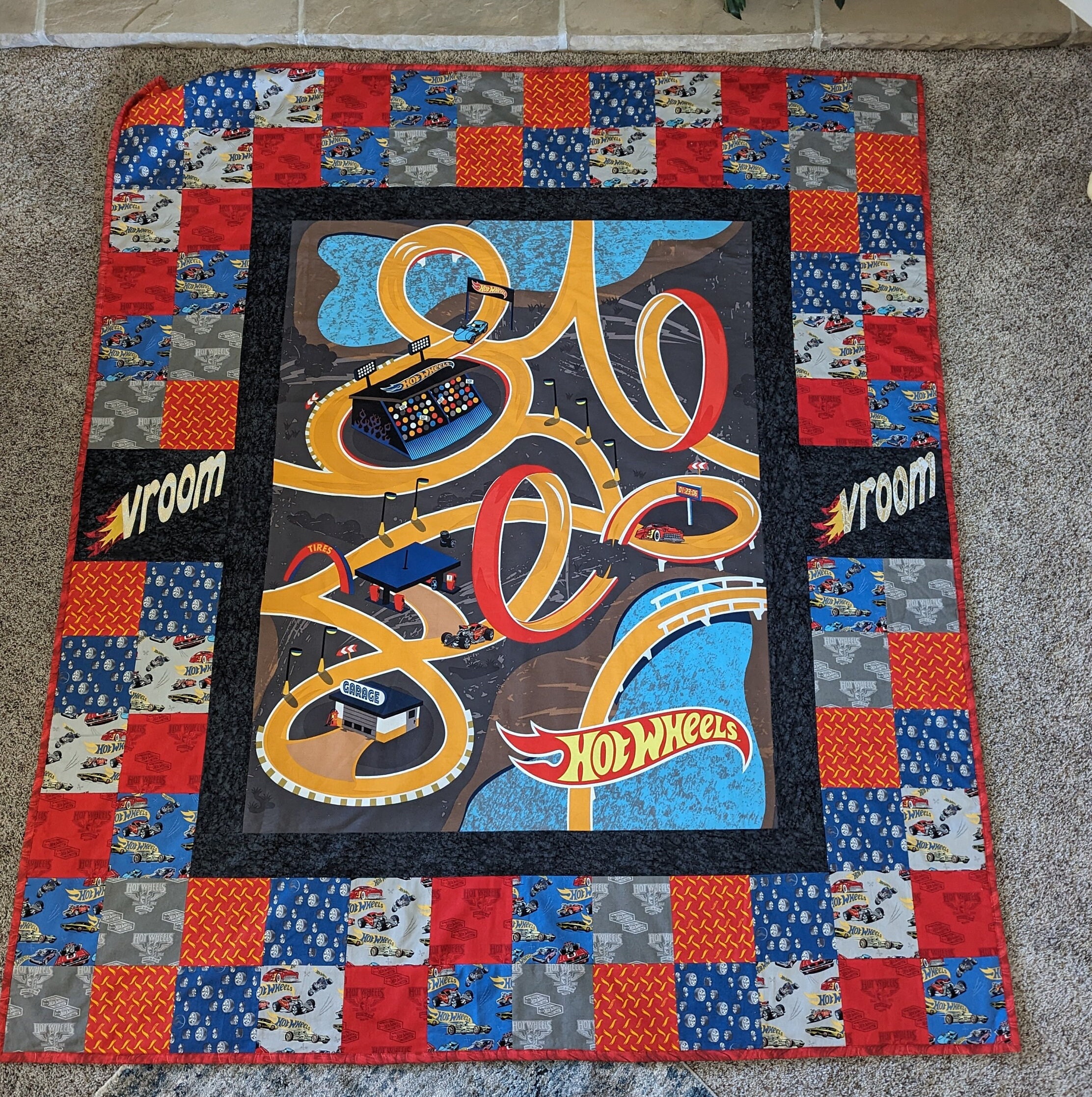 Hot Wheels Vroom Vroom Fabric Panel Blanket - Etsy