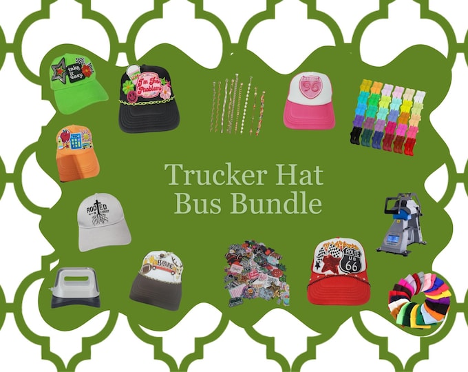 Custom Trucker Hat Bar Starter Kit Boujee Package! Perfect for Hat Bars ...