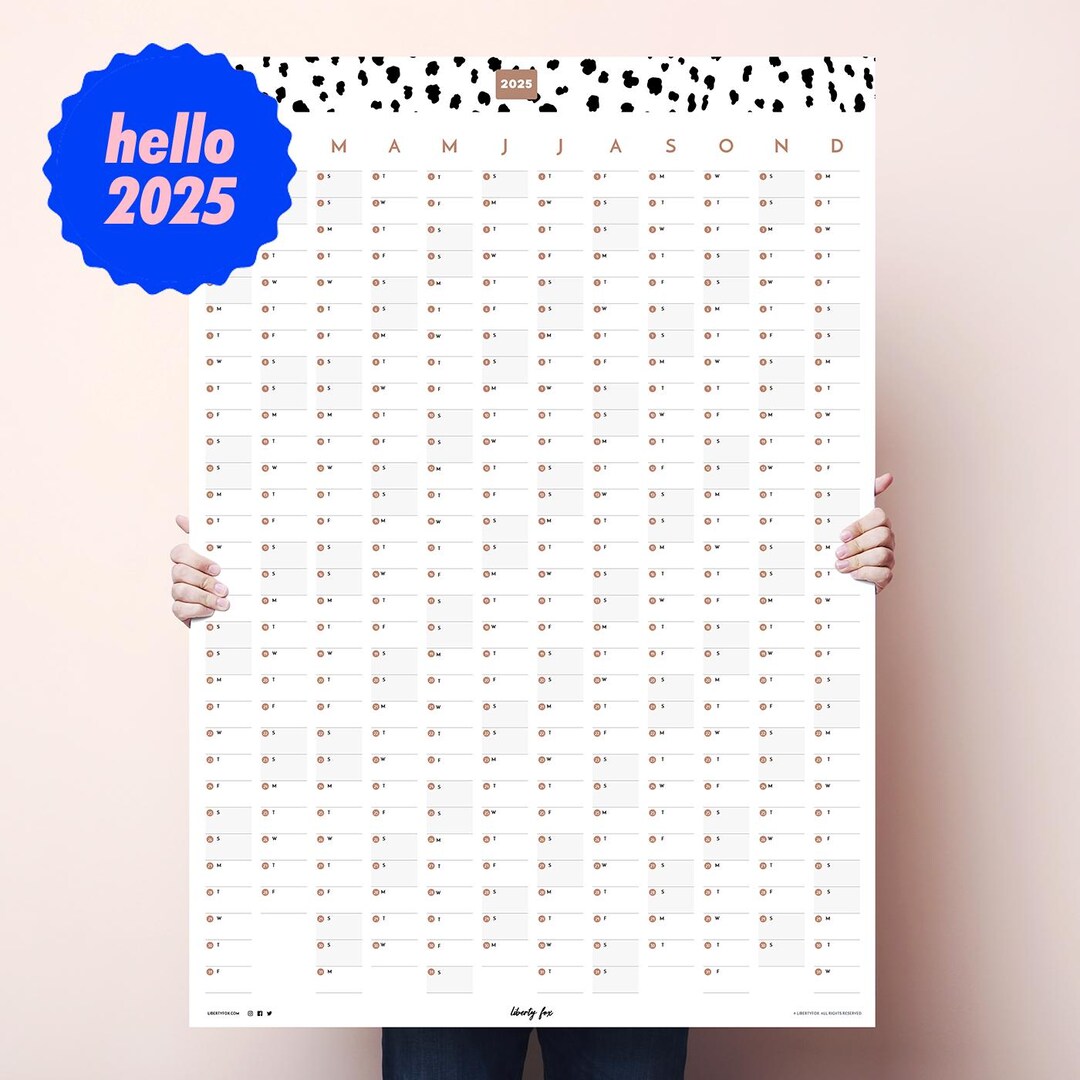 2025 Powerful Large Wall Planner. Wall Calendar. Print Poster. A1 Large ...