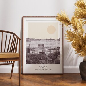 Boise Poster Print, Boise Travel Poster, Boise Minimalistic Wall Art ...