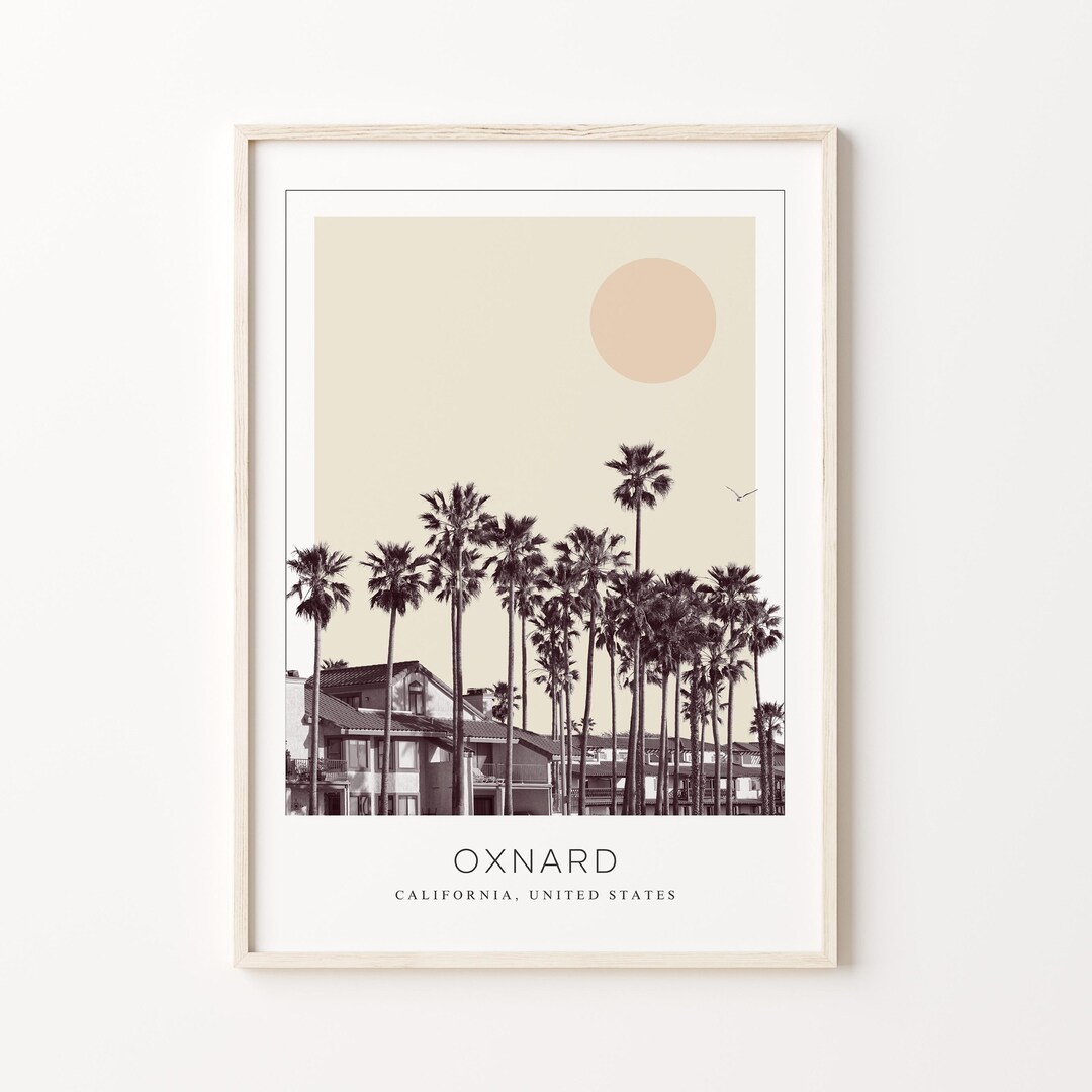Oxnard Poster Print, Oxnard Travel Poster, Oxnard Minimalistic Wall Art ...