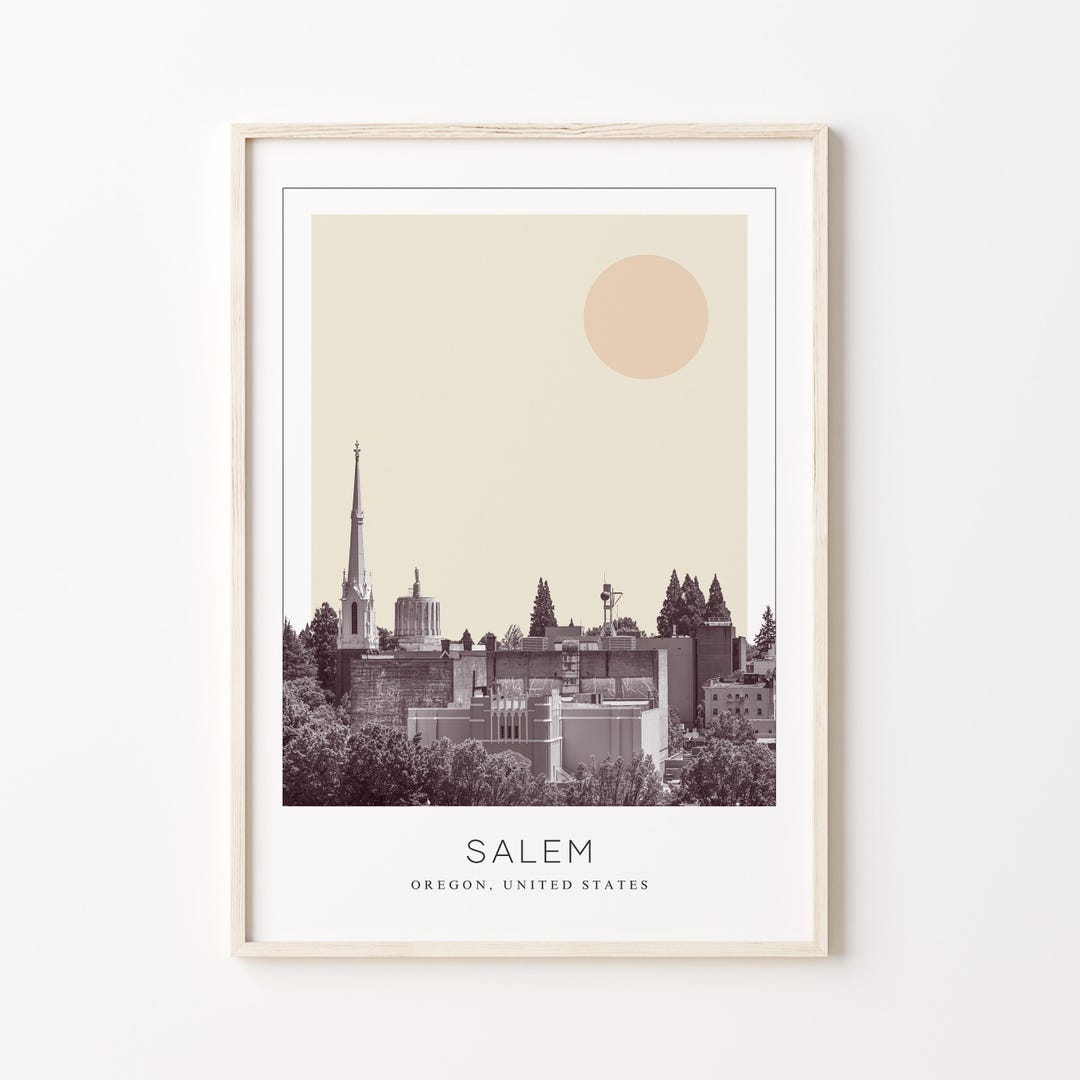 Salem Poster Print, Salem Travel Poster, Salem Minimalistic Wall Art ...