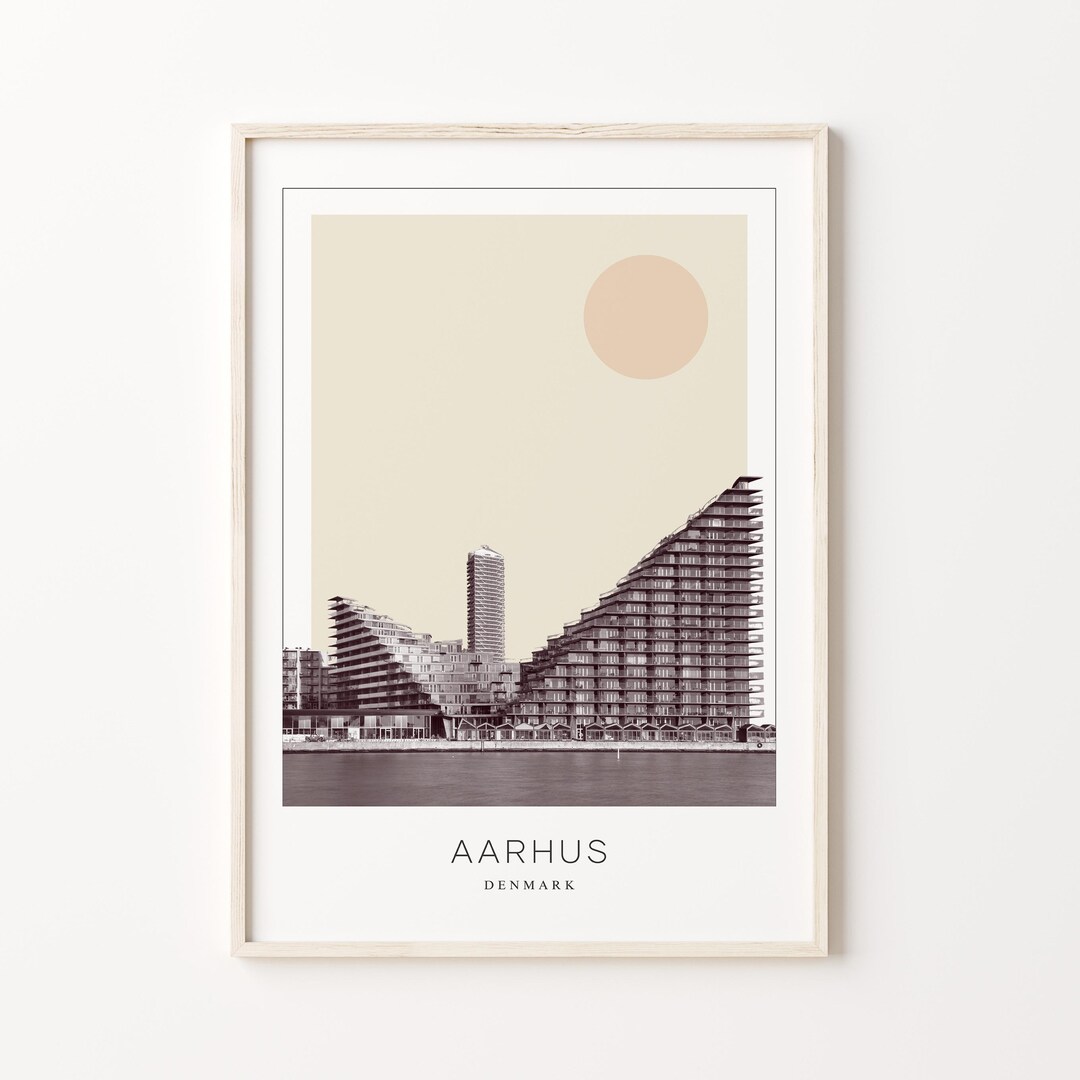 Aarhus Poster Print, Aarhus Travel Poster, Aarhus Minimalistic Wall Art ...