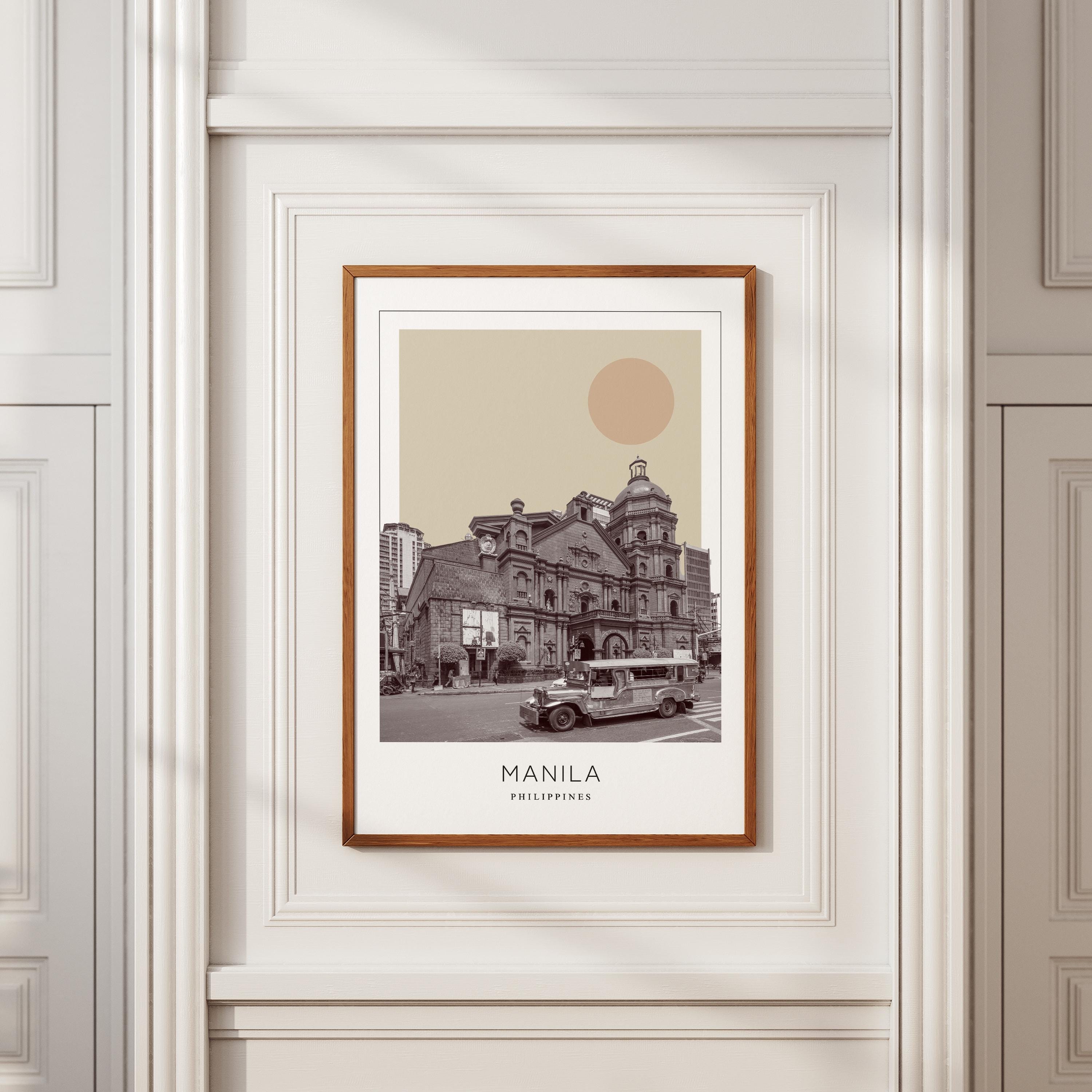 Manila Poster Print, Manila Travel Poster, Manila Minimalistic Wall Art ...