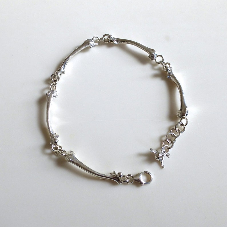 Sterling Silver Bone Bracelet- Cast From Real Bones - Etsy