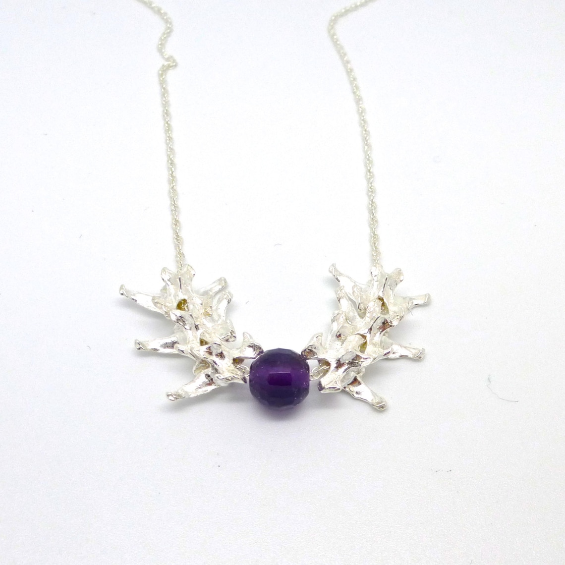 Sterling Silver Vertebrate Spine Necklace With Pyrite - Etsy