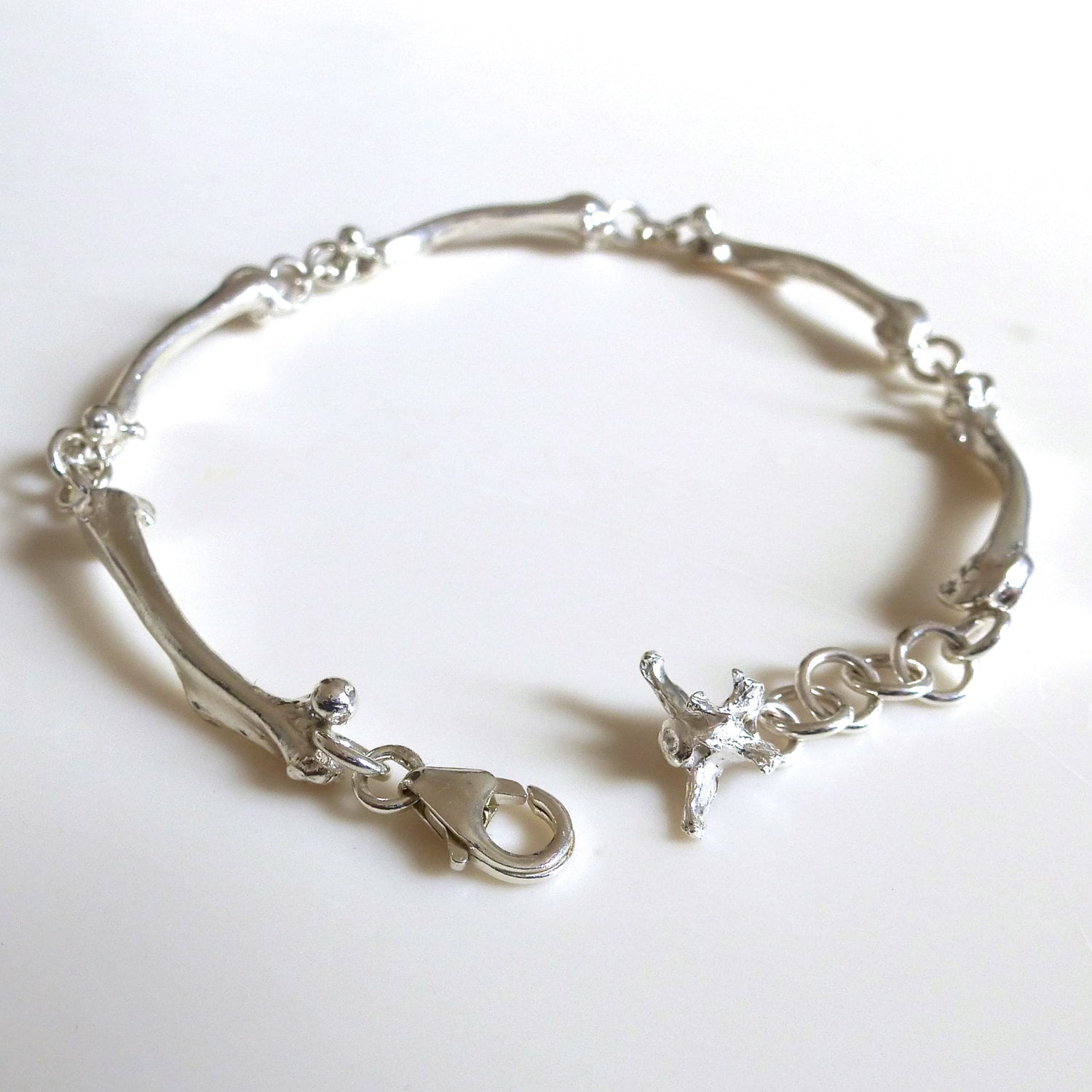 Sterling Silver Bone Bracelet- Cast From Real Bones - Etsy