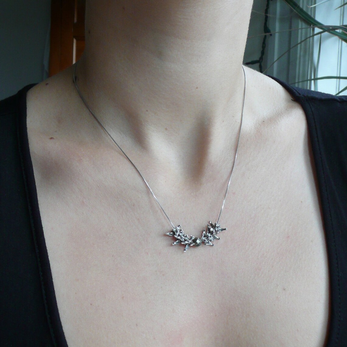 Sterling Silver Vertebrate Spine Necklace With Pyrite - Etsy